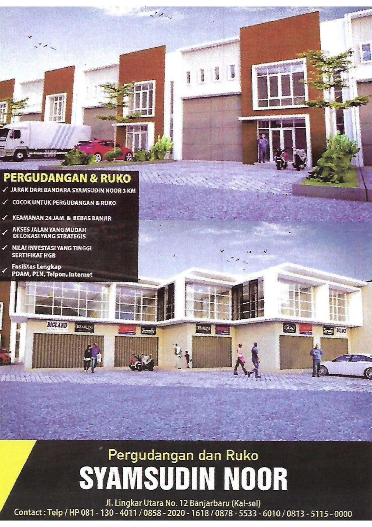 Pergudangan Cargo & Ruko Bandara Syamsudin Noor | Aneka Konstruksi